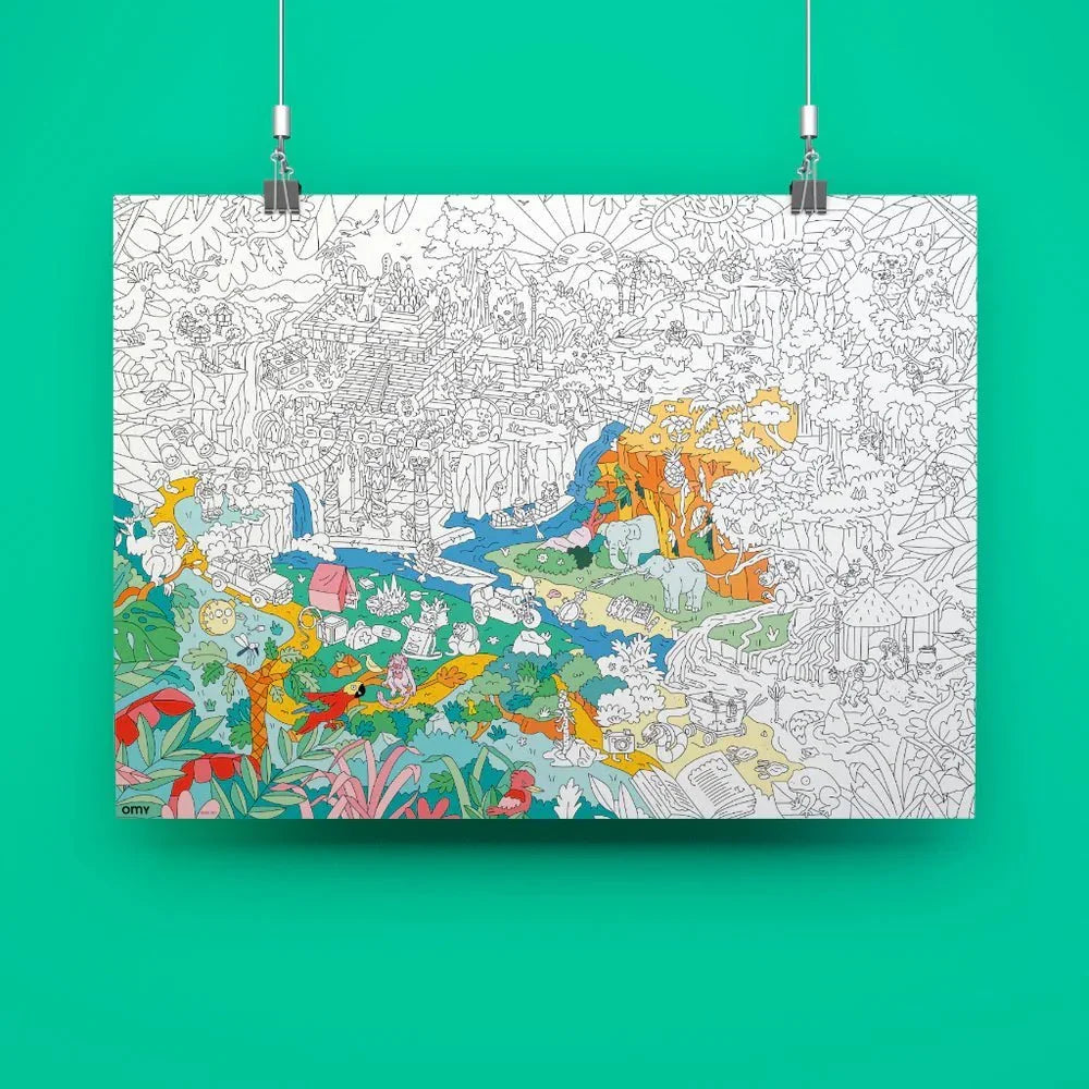 OMY® Coloring poster - Jungle - OduStore